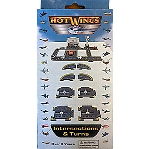 Hot Wings Planes Runway Turn & Intersection Pieces