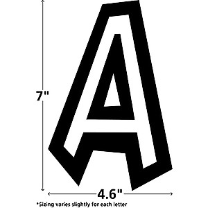 Teacher Created Resources Black and White 7" Fun Font Letters