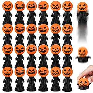 Letapapa Halloween Party Favors for Kids, 24 Pcs Jumping Popper Spring Launchers Toy, Bouncy Halloween Novelty Toys for Treat or Trick Goodie Bag Fillers, Classroom Prizes
