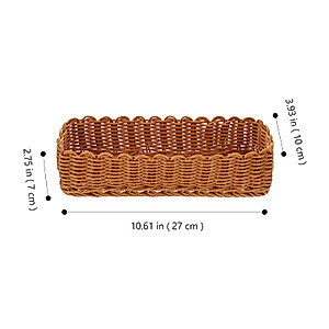 Kichvoe Seasoning Jar Storage Box Rustic Touch Elegance Room Decorations Housewares Woven Storage Basket Cutlery Storage Desktop Tableware Cutlery Rack Cutlery Basket Drain Basket Plastic