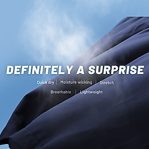 MIER Men's Workout Running Shorts Quick Dry Active 5 Inches Shorts with Pockets, Lightweight and Breathable, Navy, L