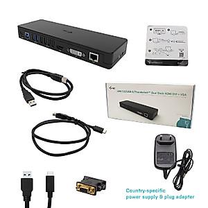 I-TEC USB 3.0 / USB-C Dual Display Docking Station HDMI DV