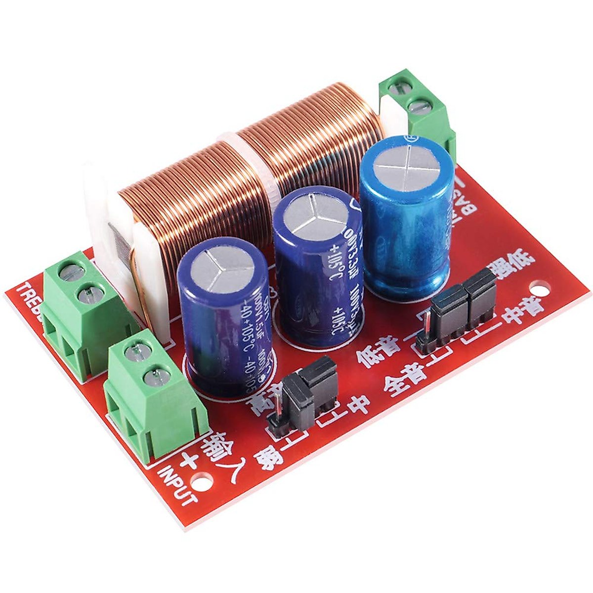 ACEIRMC 400W Adjustable Multi Speaker Treble/Bass 2 Unit Audio Frequency Divider 2 Way Crossover Filters Updated Version