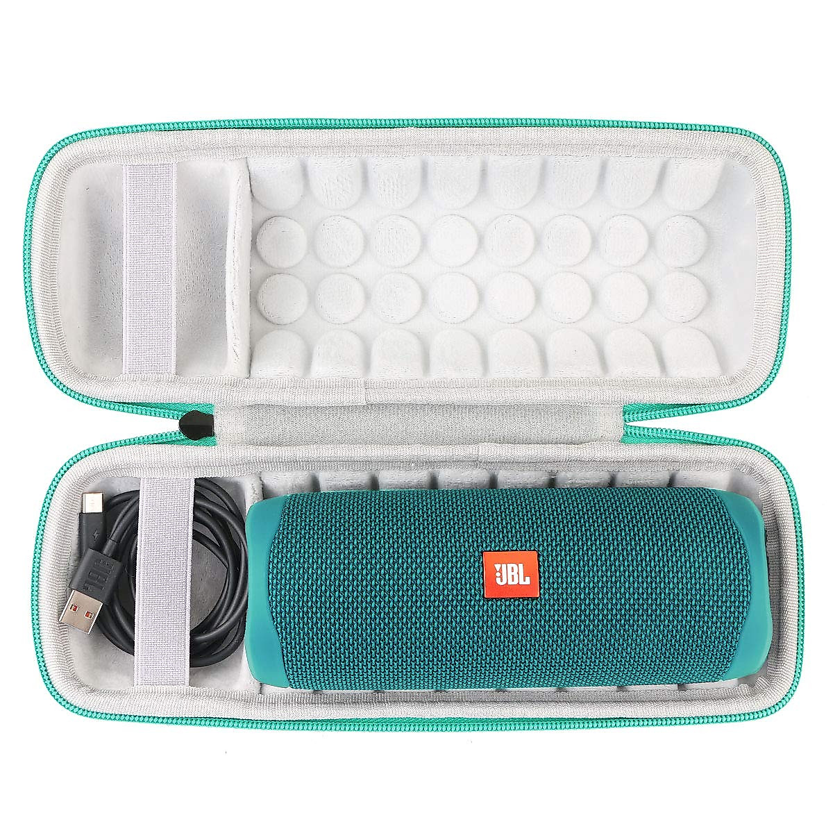Khanka Hard Travel Case Replacement for JBL FLIP5 Flip 5 / Flip 6 Waterproof Portable Bluetooth Speaker (Teal)