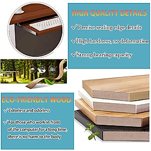 OM-PDD Keyboard Pull Out Tray Under Desk, Under Desk Tray Slide Out, Ergonomic Keyboard Tray, Teak Color/White/Light Walnu/Black/White Maple, L 60/70cm, W26cm