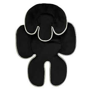 Good Gear Baby's Full Body Support Pillow, Newborn Infant Reversible Head, Neck, and Legs Protection for Car Seat, Stroller, Booster Seat - Black