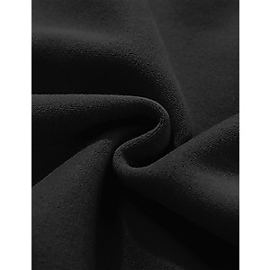 Hatant Men Hoodie No String Pullover Fleece Hoodies for Men Casual Hoodies with Kangaroo Pocket Winter Plush Cotton Blend Sports Hooded For Men Fleece Oversize Tops HS-M B-black