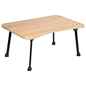 Lap Desk Foldable – Bed Tray for College Dorm and Home – with Handles and Foldable Legs - Perfect Laptop Desk – Perfect for Writing, Eating, Working, Studying - Wood Top Bed Table
