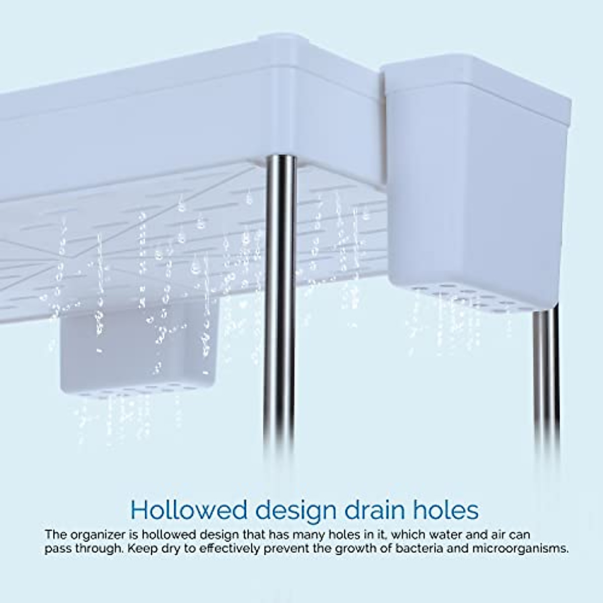 Under Sink Organizers and Storage, Venroii Cabinet Organizer, 2 Pack Under Sink Organizer for Kitchen Bathroom, Kitchen Organization and Storage (White)