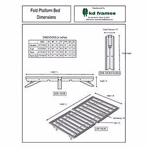 KD Frames Fold Platform Bed - Queen