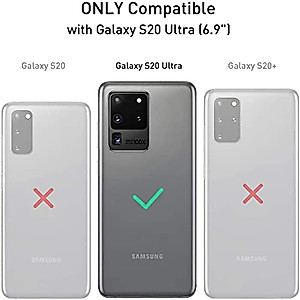 HONG-AMY S20 Ultra Case, 3-in-1 Heavy Duty Protection with Self-Healing TPU Screen Protector [2-Pack] for Galaxy S20 Ultra 5G (Black/Grey)