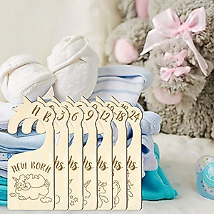 Unicorn Baby Closet Divider,NB to 24 Months 7 Sets of Wood Baby Cloth Organizer by Age and Size Nursery Infant Wardrobe Divider Gift for Newborn Baby Shower (Cartoon)