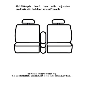 Covercraft Carhartt SeatSaver Custom Seat Covers | SSC3443CAGY | 1st Row 40/20/40 Bench Seat | Compatible with Select Ford F-150 Models, Gravel