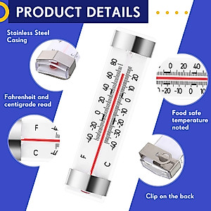 30 Pack Freezer Thermometer Cooler Hanging Fridge Thermometer Refrigerator Freezer Thermometer for Restaurant Home Kitchen Temperature Supplies