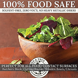 Tried & True Danish Oil, Pint - Pure Polymerized Linseed Oil Wood Finish, Ideal for Furniture, Rustic Pieces, & Priming Wood for other oil or epoxy-based products - Food Safe, Simple, Fast Curing