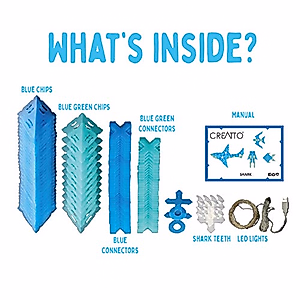 Thames & Kosmos Creatto: Shimmer Shark & Ocean Pals Light-Up Craft Puzzle from