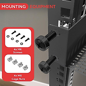 Pyle 19-Inch 1U Server, Vented Shelves for Good Air Circulation Cantilever Wall Rack, Universal Device, Cabinet Shelf, Computer Case Mounting Tray, Black (PLRSTN14U)