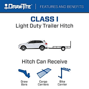 Draw-Tite 24706 Class 1 Trailer Hitch, 1.25 Inch Receiver, Black, Compatible with 2001-2005 Honda Civic