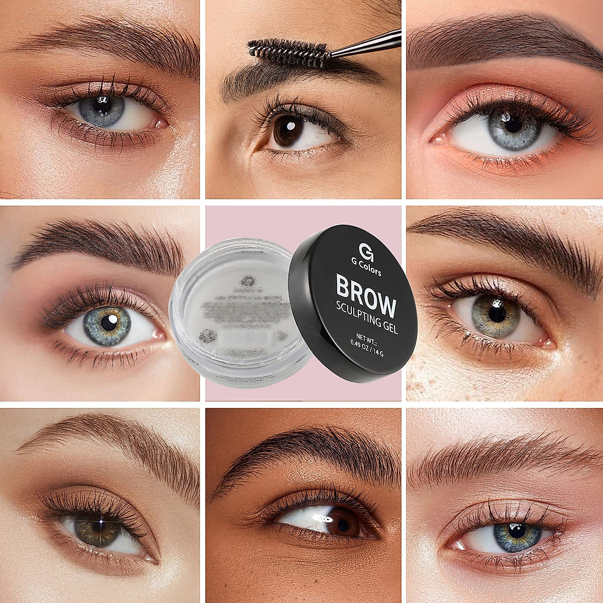 G G Colors Eyebrow Wax Brow Gel - Eyebrow Styling Wax for Feathery & Fluffy & Brow Freeze, Long Lasting Waterproof Clear Eyebrow Gel