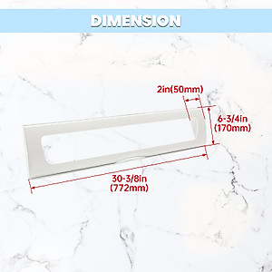 HECASA W10827015 AP5985816 PS11723190 Refrigerator Pantry Drawer Door Compatible with Whirlpool Refrigerator Plastic Clear White 67005903 Replacement only