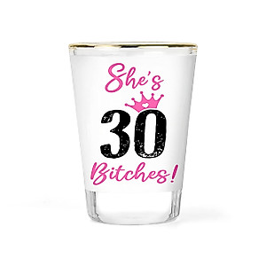 Birthday Shot Glass | She's 21 Bitches | Bday Party Shot Glasses | Birthday Celebration Shot Glass | Custom Birthday Gift | Bday Glass | Personalized Happy Birthday