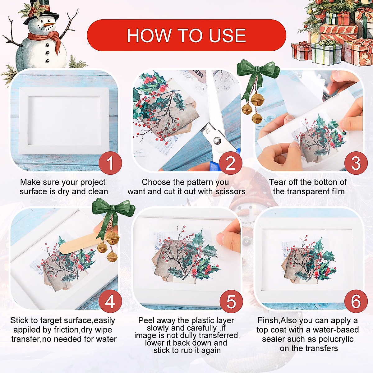 Lincia 10 Sheets Easter Day Rub on Transfers for Crafts and Furniture Bunny Rub on Transfers Stickers for Wood DIY Home Decals Craft 5.91 x 11.81(Fresh Style)(Floral Holiday)