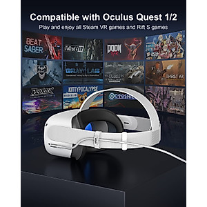 SAILLIN Link Cable 16FT Compatible with Oculus Quest 2 Accessories, USB3.0 to USB C Cable with 5Gbps High Speed Data Transfer and Safe Charging for Oculus/Meta Quest 2/1, VR Headset/Steam VR/Gaming PC