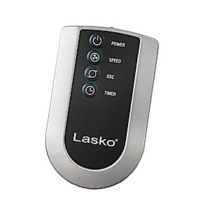 Lasko 2519 3-Speed Wind Tower Fan with Remote Control, 38 Inch, Gray