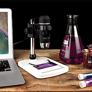Veho Discovery DX-2 USB Digital Microscope | 5 Mega Pixels | x300 Magnification | Photo/Video Capture & Recording | Up to 2592 x 1944 Resolution | 8 LED's | Adjustable Stand (VMS-007-DX2)