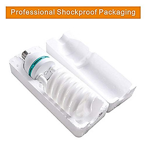 Aqirui 2 x 85W Light Bulb 5500K CFL Daylight Spiral Softbox Bulb in E27 Socket for Photography Photo Video Studio Lighting