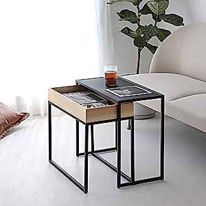 ZHAOLEI Bedside Cupboard Simple Post- Nightstand Storage Furniture Night Table Corner Cabinet Bedside Locker