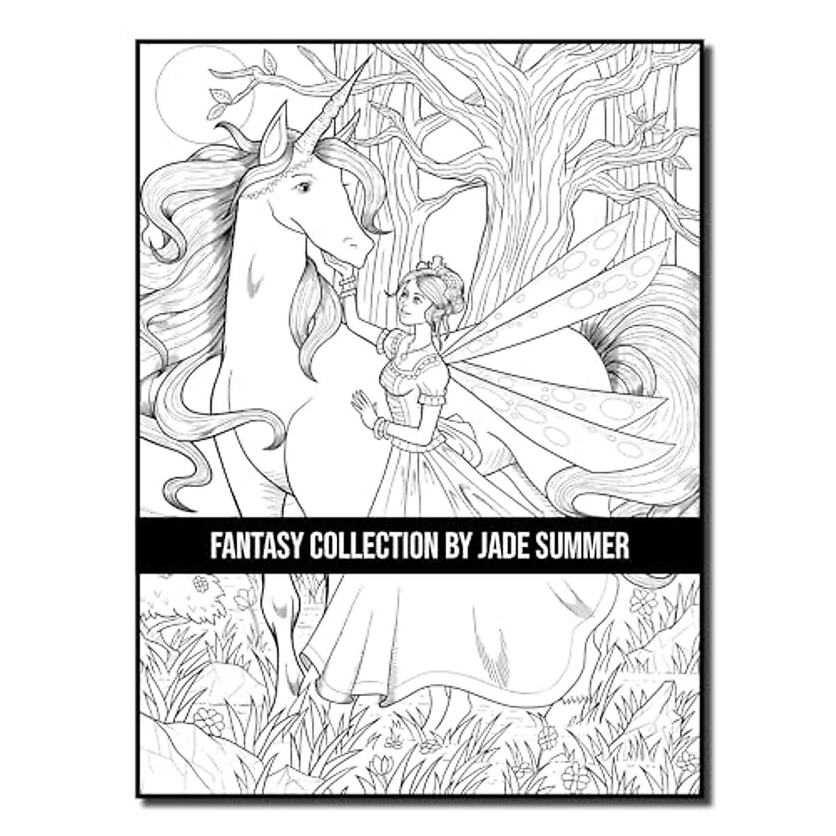Fantasy Collection: An Adult Coloring Book with 100+ Incredible Coloring Pages of Mermaids, Fairies, Vampires, Dragons, and More!