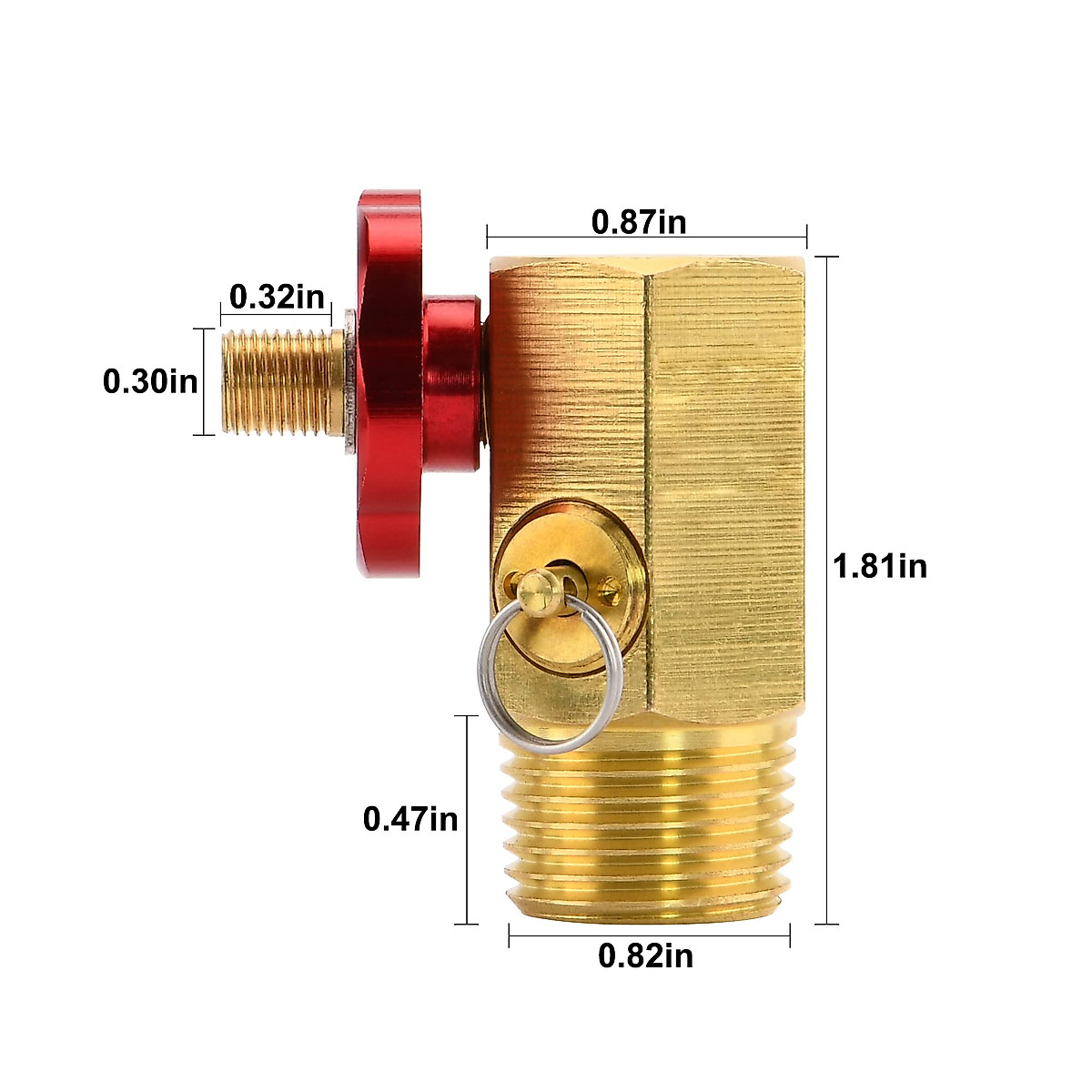 SILATU Air Tank Manifold - Aluminum Knobs Air Tank Valve，1/2 Inch NPT Tank 1/4 Inch NPT Hose 1/8 Inch NPT Gauge Relief Bypass Valve For Air Compressor Portable Carry Tank