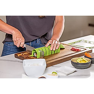 SushiQuik Sushi Making Kit | Sushi Kit for Beginners | Sushi Rolling Kit w/Unique Frame for Exact Amount of Sushi Rice on Every Sushi Seaweed Sheets | Sushi Maker Kit | Sushi Rolling Kit | Sushi Mat