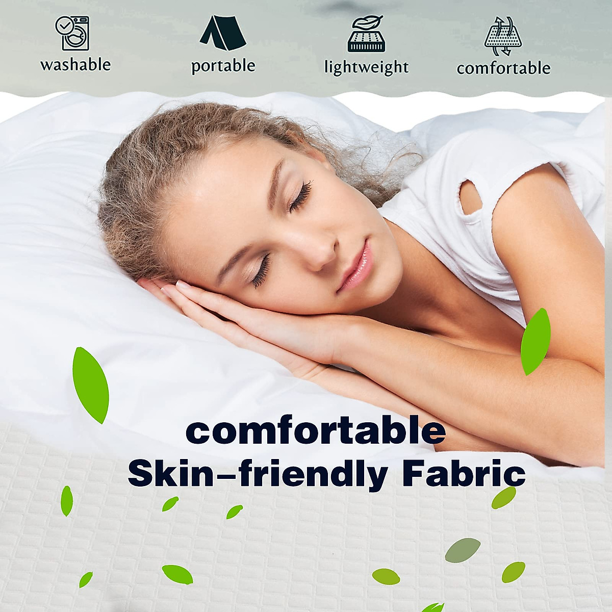 3 in 1 Wedge Bed Mattress Elevator, Topper or Under Bed Leg Elevation 7-Inch Incline Foam Support, Ideal Wedge Mattress for Acid Reflux, Neck & Back Pain, Heartburn, Germs, Snoring, King