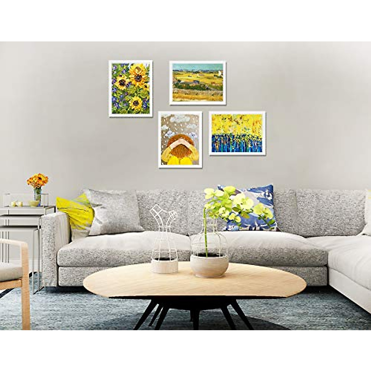 Golden State Art, Wall Photo Frame Collection, 12x16 Photo Wood Frame with White Mat & Real Glass for 8x12 Picture, White