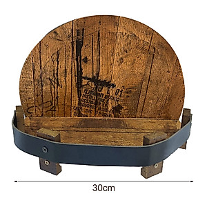 Wall Mounted Wine Racks Wine Shelves Wood Rustic Red Wine Bottle Glass Floating Racks Modern Champagne Wine Display Storage Holder Bourbon Whiskey Barrel Shelf for Home Kitchen Dining Room Bar Brown