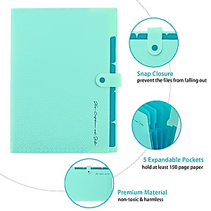 EOOUT 4pcs Expanding File Folder Organizer