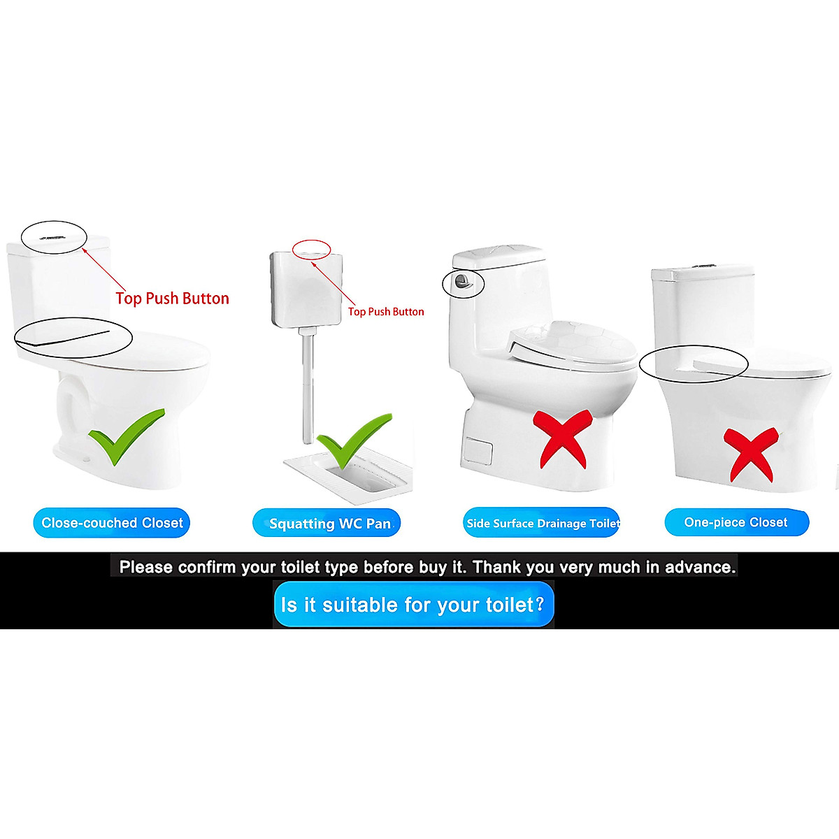 Teaayako Toilet Flush Valves 2-Inch Dual Flush Valve Replacement kit for 2-Piece toilet tank Compatible with TOTO THU435 THU224 flush valve