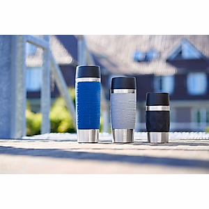 EMSA Germany: Travel Mug Grande - Premium High Performance German Engineered Thermos Vacuum Flask Tumbler, 17oz, Blue