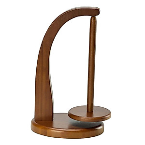 QLoztyse Yarn Holder for Crocheting - Knitting Accessories Kits Yarn Storage Organizer Wooden Crochet Supplies Gifts for Crochet Lovers (Walnut Color)