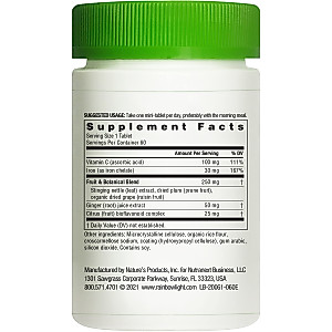 Rainbow Light - Complete Iron Mini-Tabs, Gently Encourages Healthy Iron Levels by Promoting Iron Absorption with Ferractiv Iron, Vitamin C and Ginger, Vegan, Gluten-Free, Non-Constipating, 60 Tablets