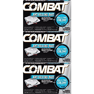 Combat 023400459018 Ant Killing Bait Stations, 6 Count (3 Pack).