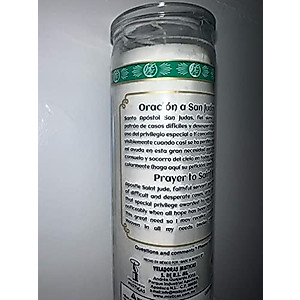 St Jude Candle Saint Jude 8'' White Candles, 2 Pack Religious Candles Set