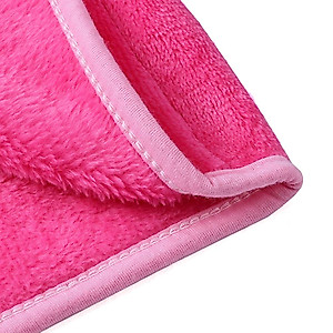 God Sweet Bowknot Hooded Robe Warm Soft Sleepwear Housecoat, Rose Red, 2T