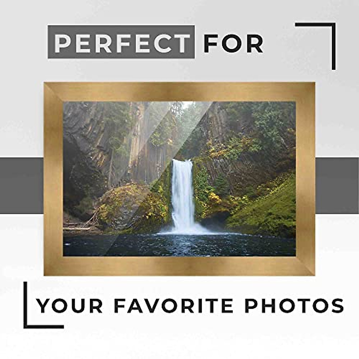 12x16 Wide Bronze Real Wood Picture Frame Width 1.5 Inches | Interior Frame Depth 0.5 Inches | Bronzo Wide Modern Photo Frame Complete with UV Acrylic, Foam Board Backing & Hanging Hardware