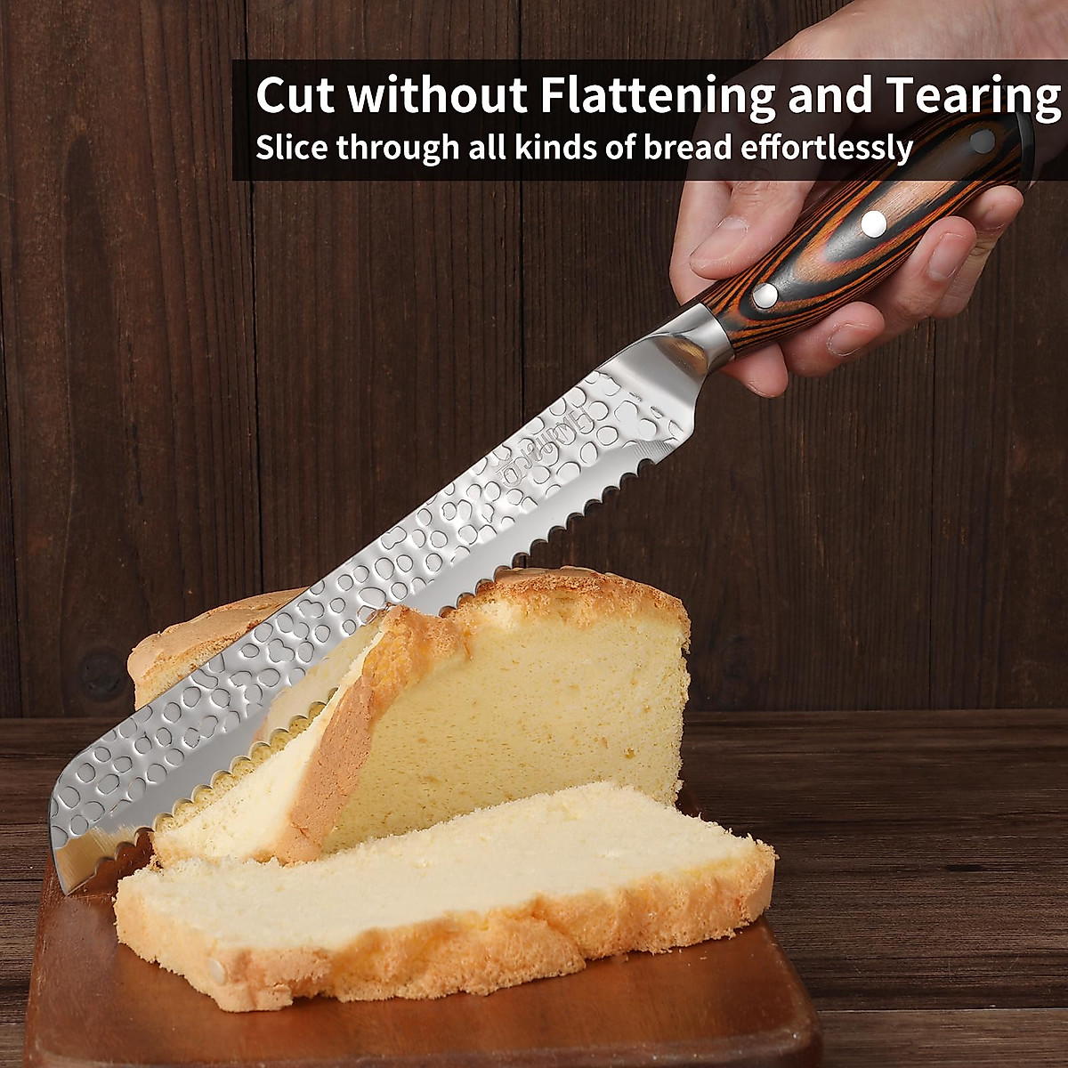 Generic Bread Knife, High Carbon Steel Bread Knife for Homemade Bread, Serrated knife, Sourdough Bread Knife 12 Inch.