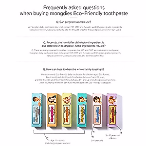 Mongdies Baby Raspberry Toothpaste Helps Remove Plaque and Includes Vitamin B6 to Prevent Gum Disease Fluoride Free (5pcs)