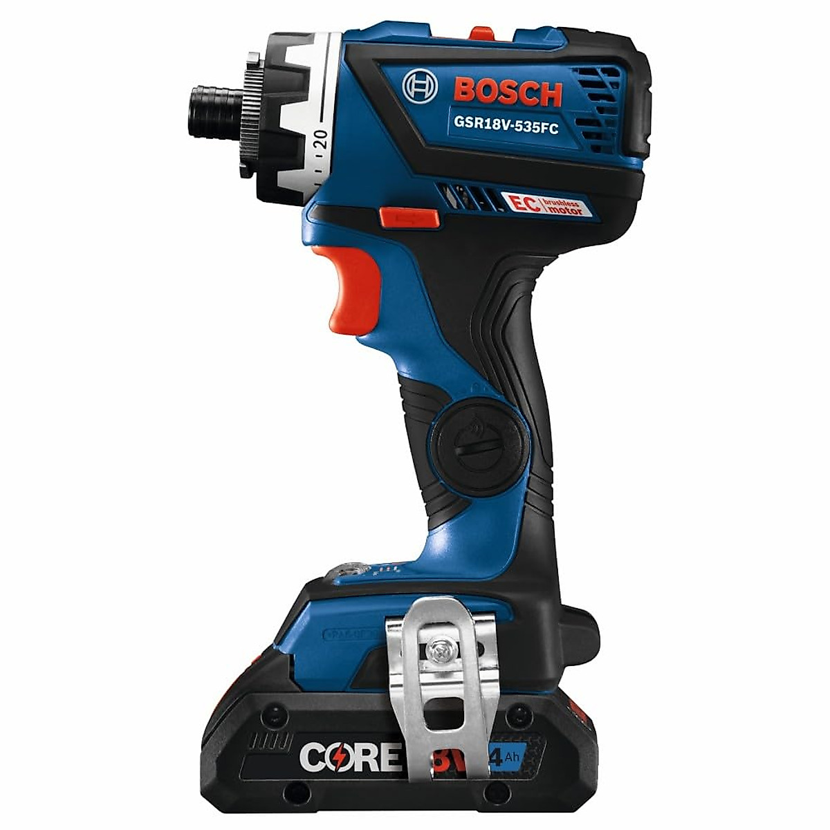 BOSCH GSR18V-535FCB15 18V Drill/Driver with 5-In-1 Flexiclick® System and (1) CORE18V® 4 Ah Advanced Power Battery
