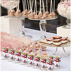 60 pack dessert cups of 3 oz, 2.5 oz and 2 oz. 3 varieties in size and shape also 20 of each shape perfect for appetizer, dessert and serving parties, plus FREE 60 spoons